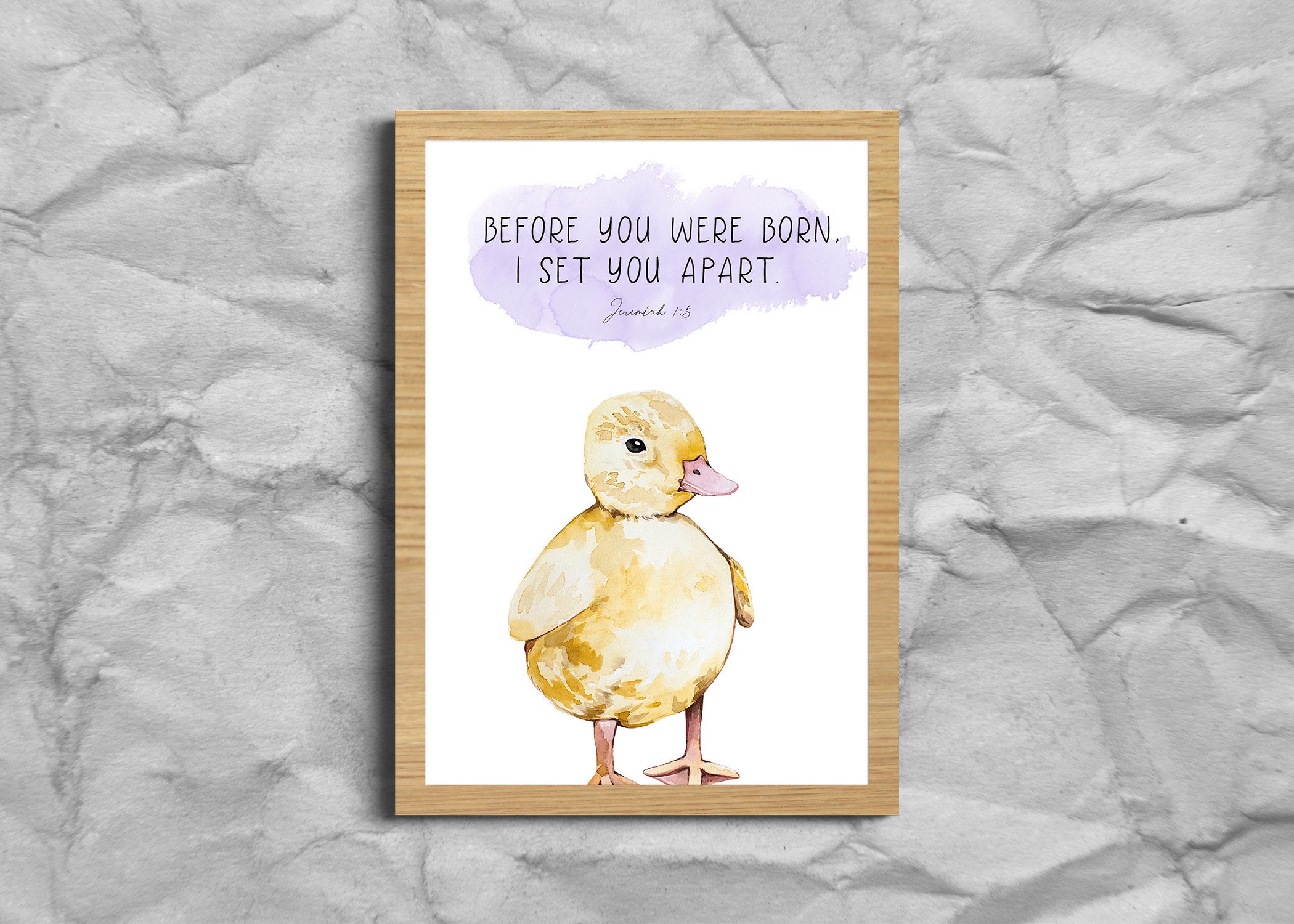 Duck Bible Verse Wall Art, Farm Nursery Decor, Scripture Wall Art ...