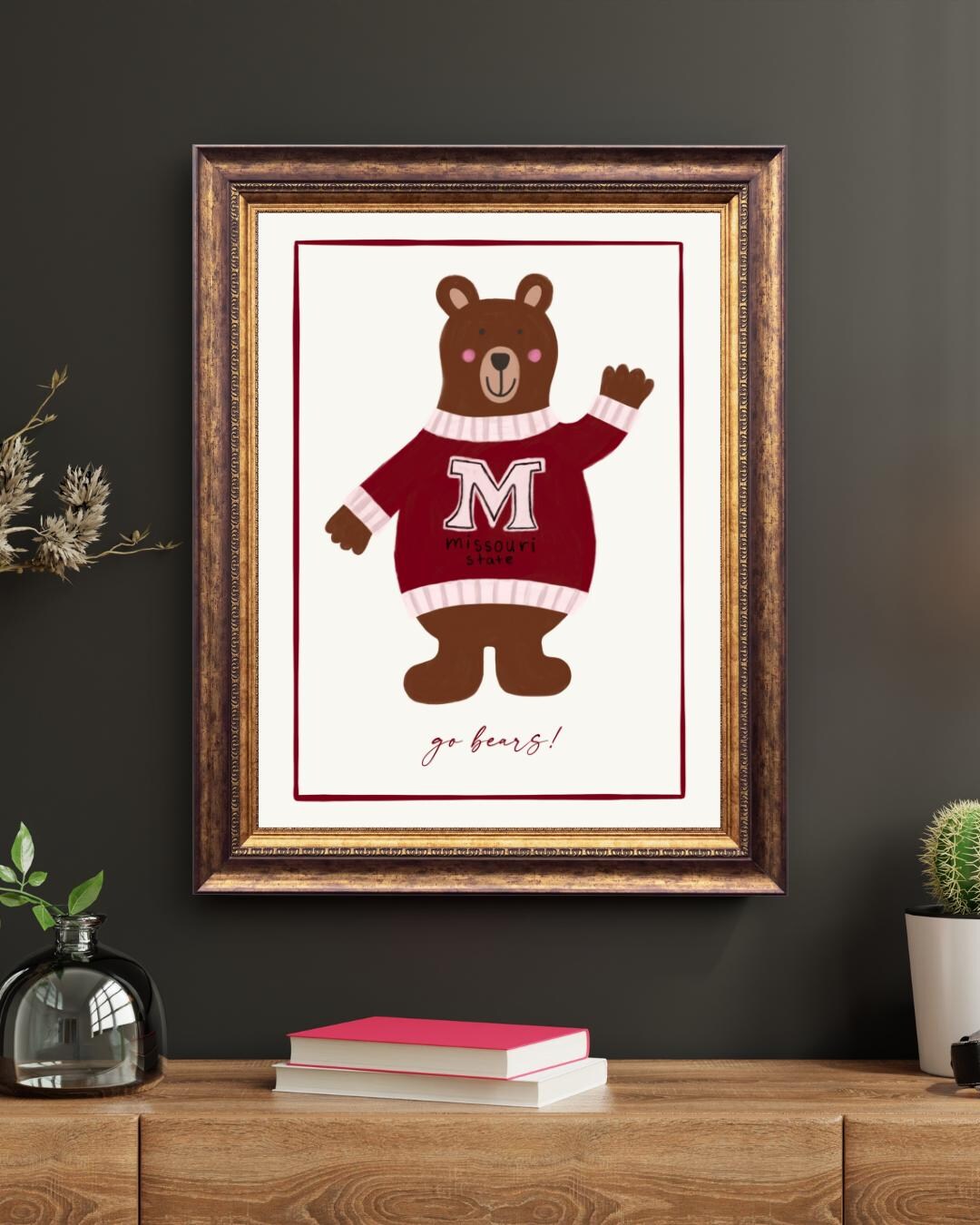 MO State Teddy Bear Poster (digital Print 18"x24") - Etsy