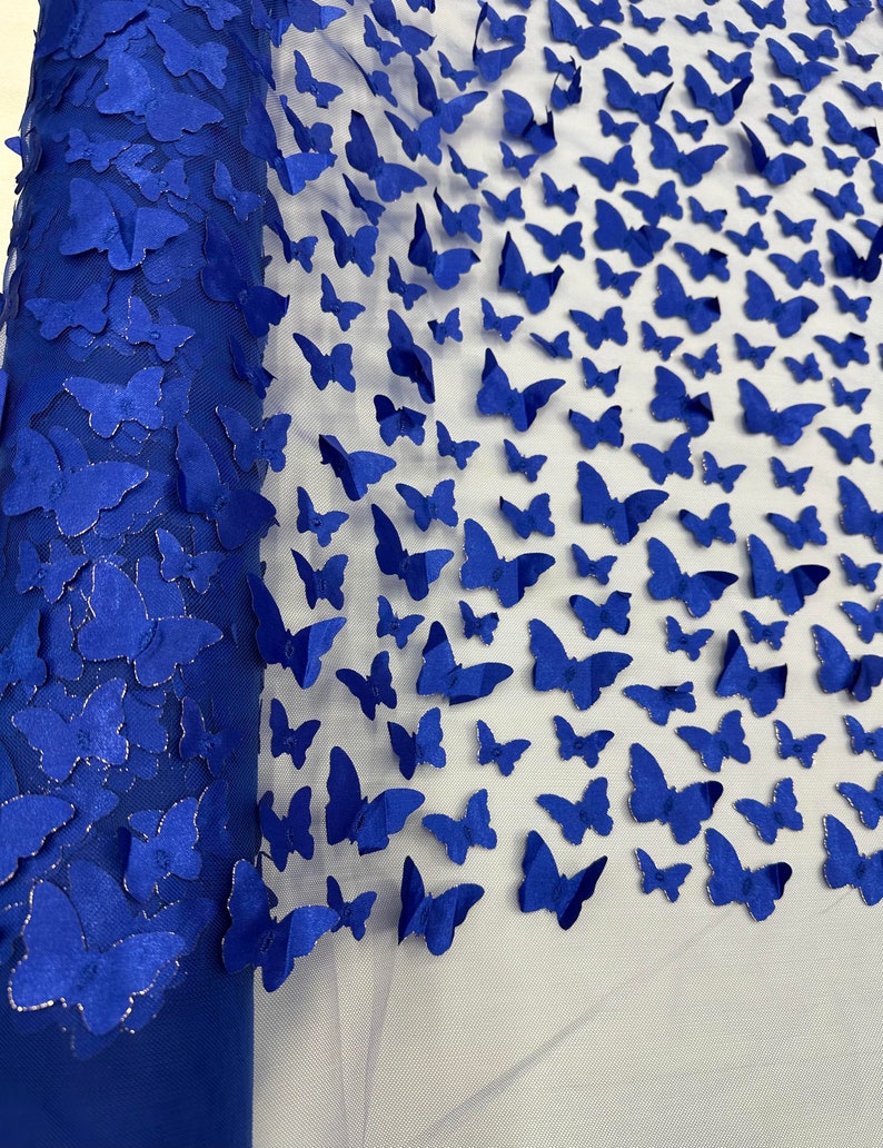 Royal Blue Butterfly Lace, 3D Lace, 60", Clothing & Apparels, DIY ...