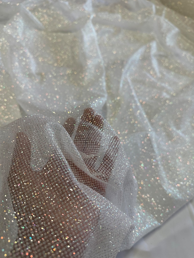 White Mesh/tulle With Glitter, 60/62", Sold by the Yard - Etsy