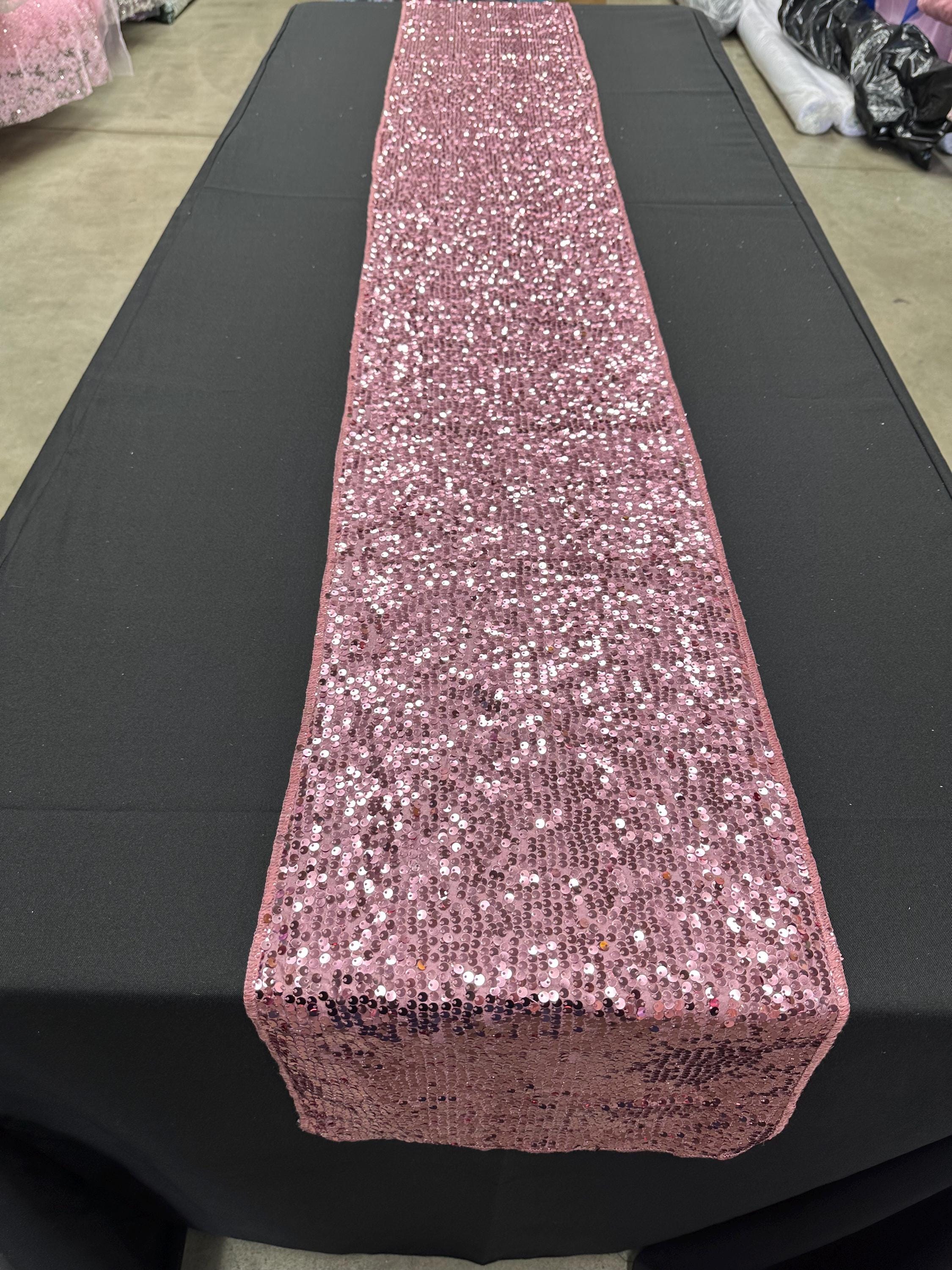 Pink Sequin Table Runner: Shimmering Wedding & Party Decor - Etsy