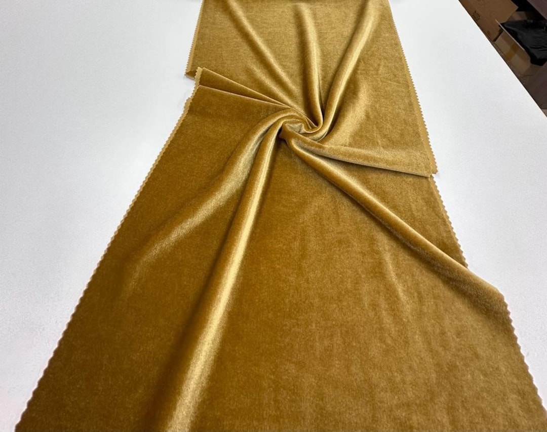 Gold Velvet Stretch-solid, 60", by the Yard, Apparels, Dress, Evening ...