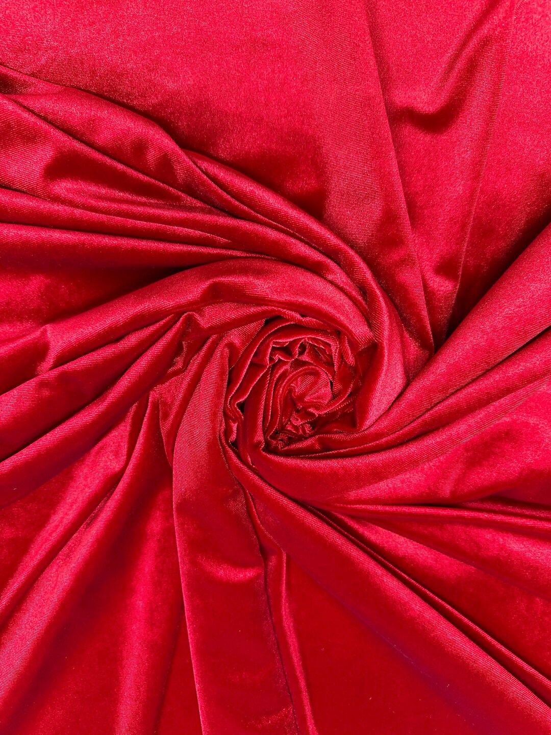 Red Velvet Stretch-solid, 60", Polyester & Spandex, Sold by the Yard ...