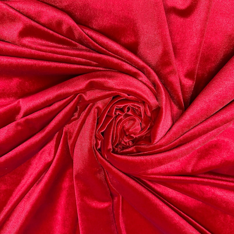 Red Velvet Fabric - Etsy