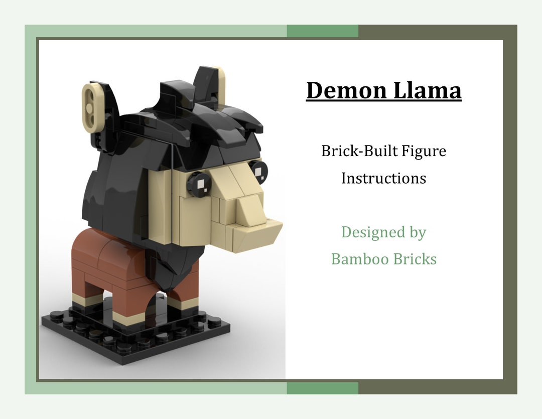 Demon Llama Brick-built Figure Instructions - Etsy