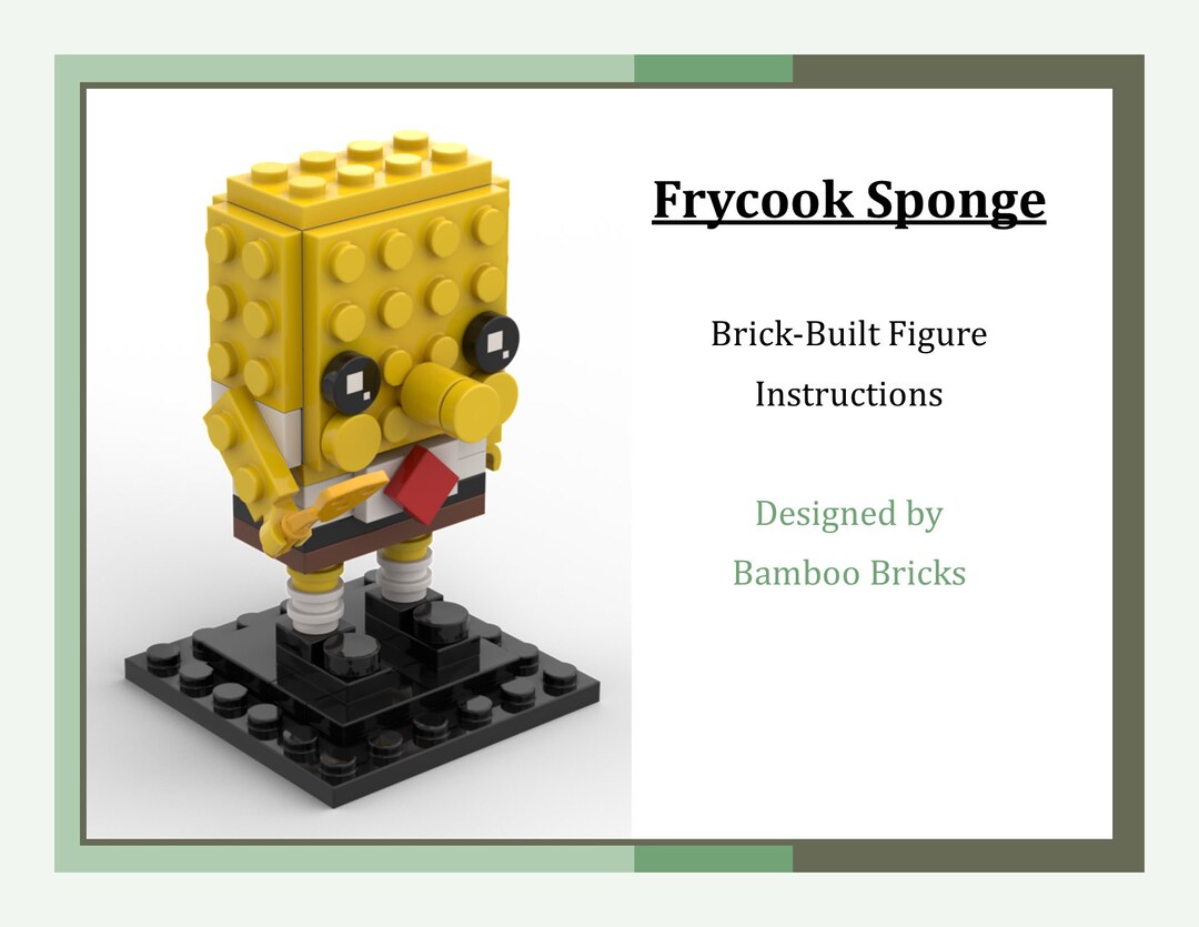Frycook Sponge Brick-built Figure Instructions - Etsy