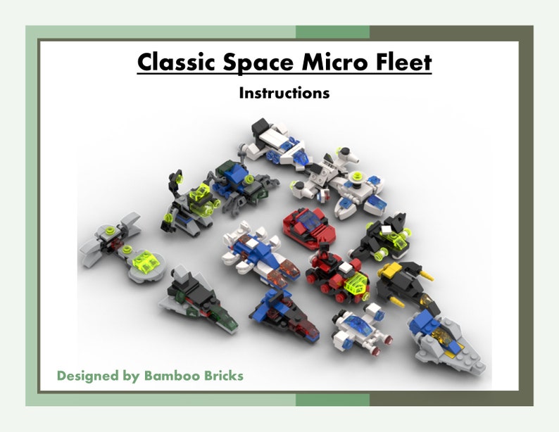 Classic Space Micro Fleet Brick-built Spaceships Instructions - Etsy