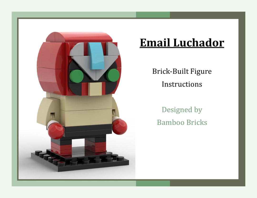Email Luchador Brick-built Figure Instructions - Etsy