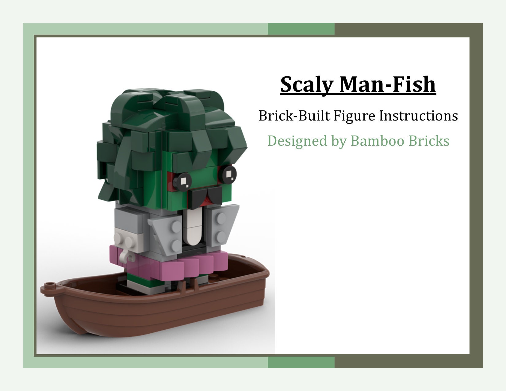 Scaly Man-fish Brick-built Figure Instructions - Etsy