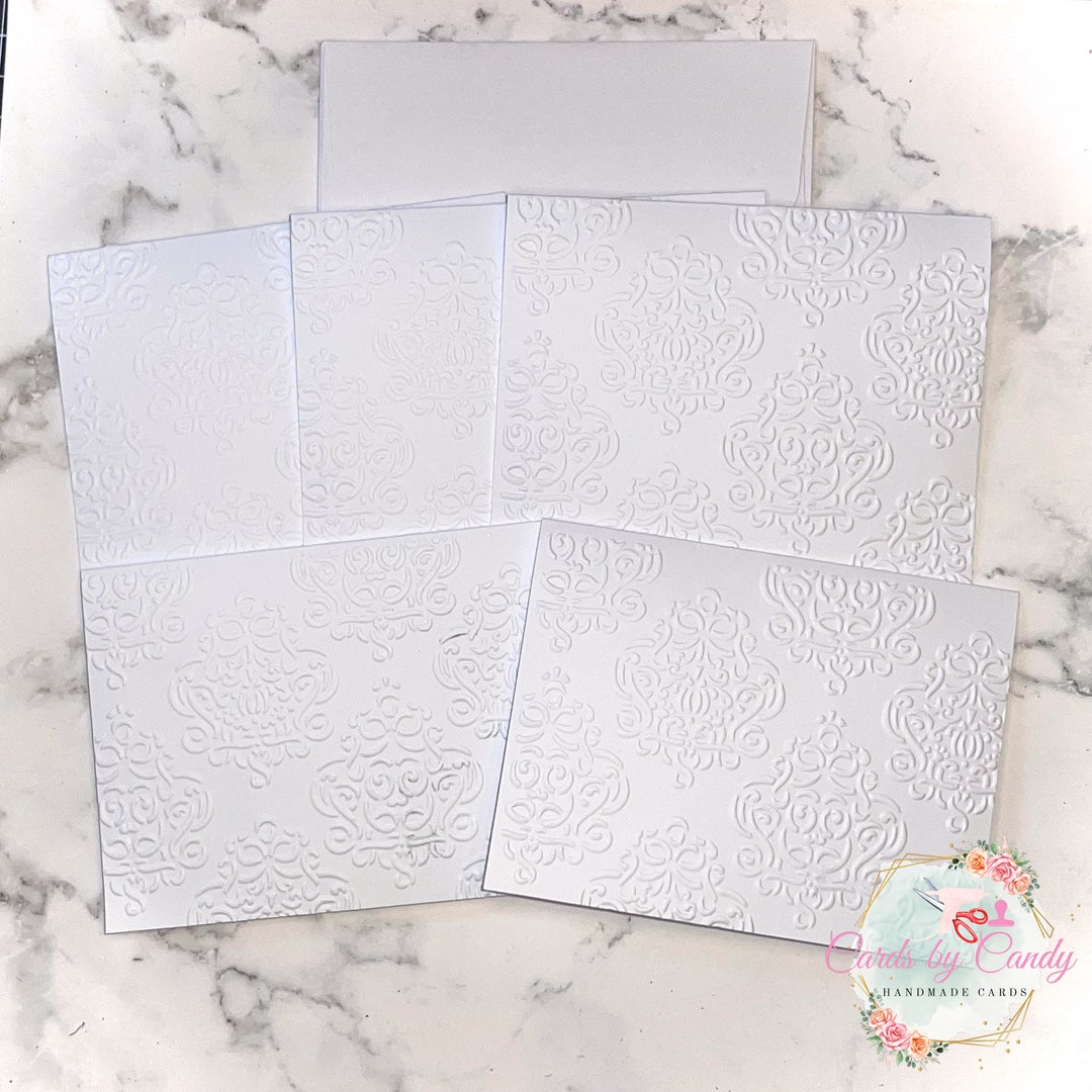 Handmade Embossed Blank Note Cards Set of 5 Cards With Envelopes - Etsy