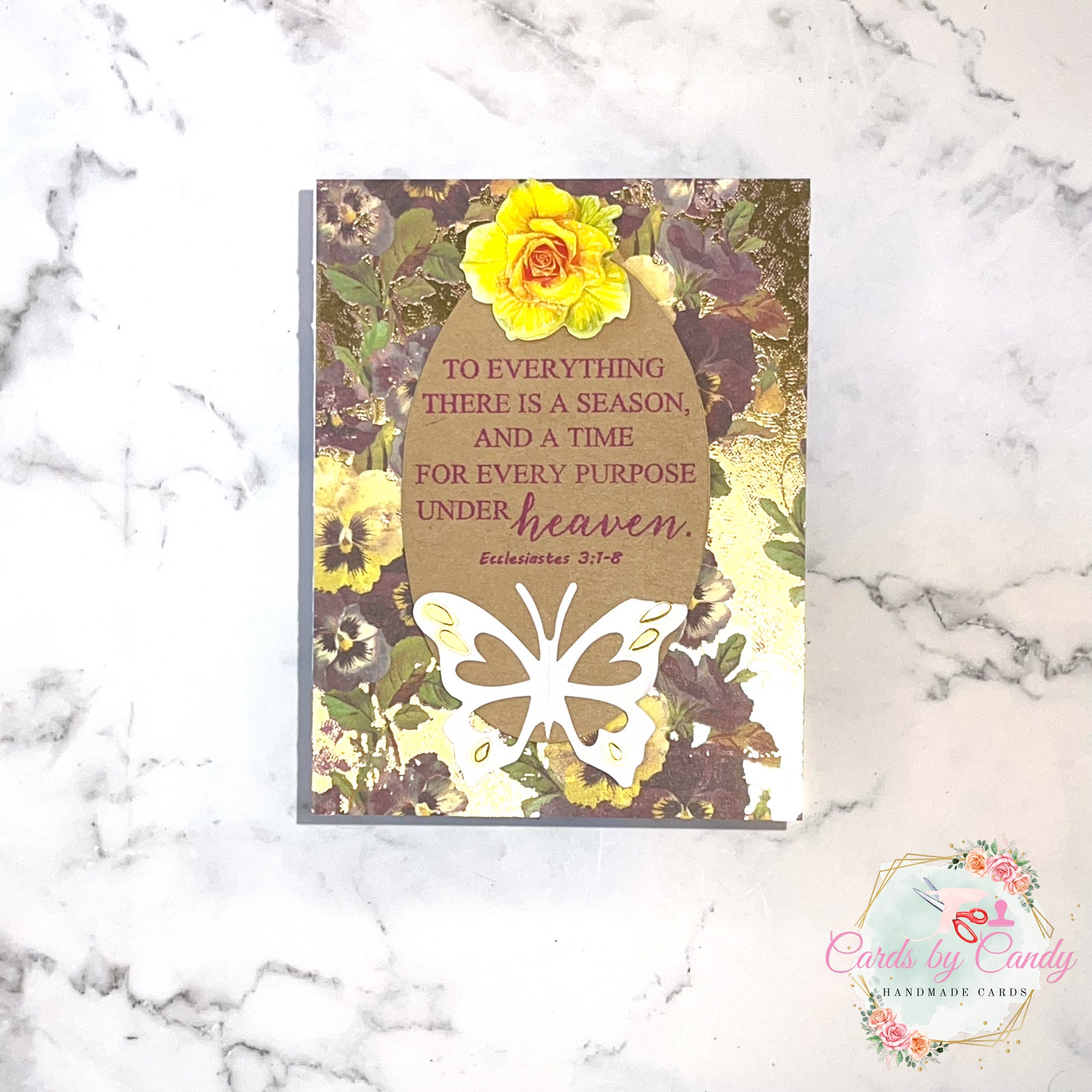 Floral Assorted Greeting Cards, Set of 5 Handmade Cards With Envelopes ...