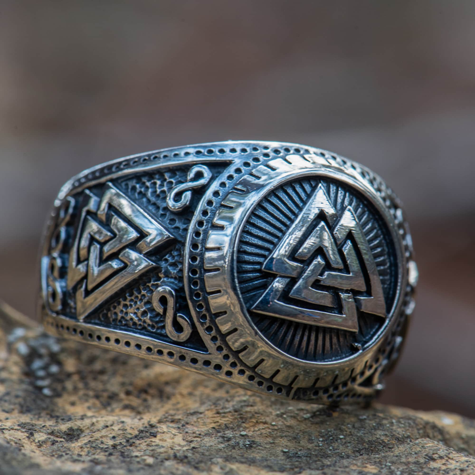 Valknut ring drawings - retyki