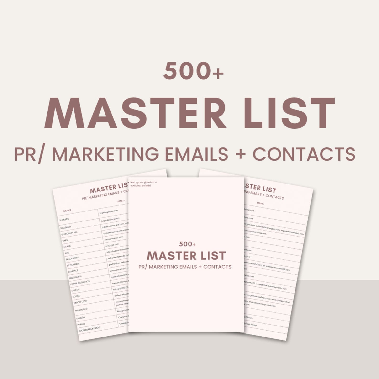 500 PR LIST of Marketing and Collaboration Emails for Brands: Unlocking Brand Deals and Free ...