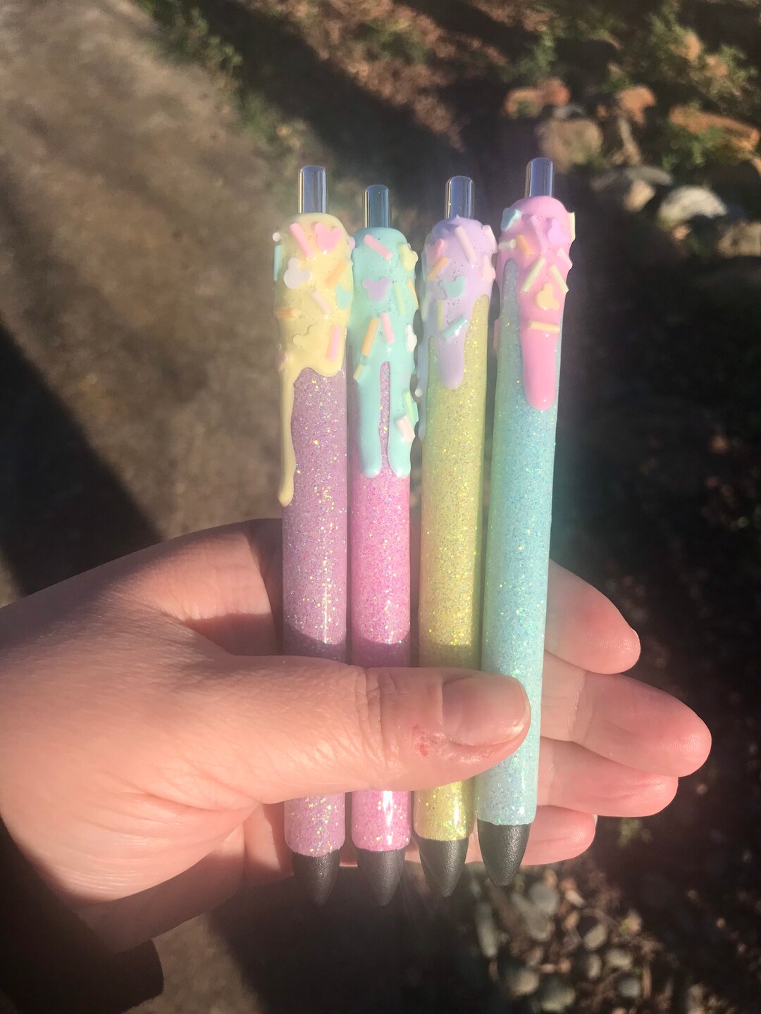 Pastel Glitter Drip Mouse Sprinkle Pens - Etsy