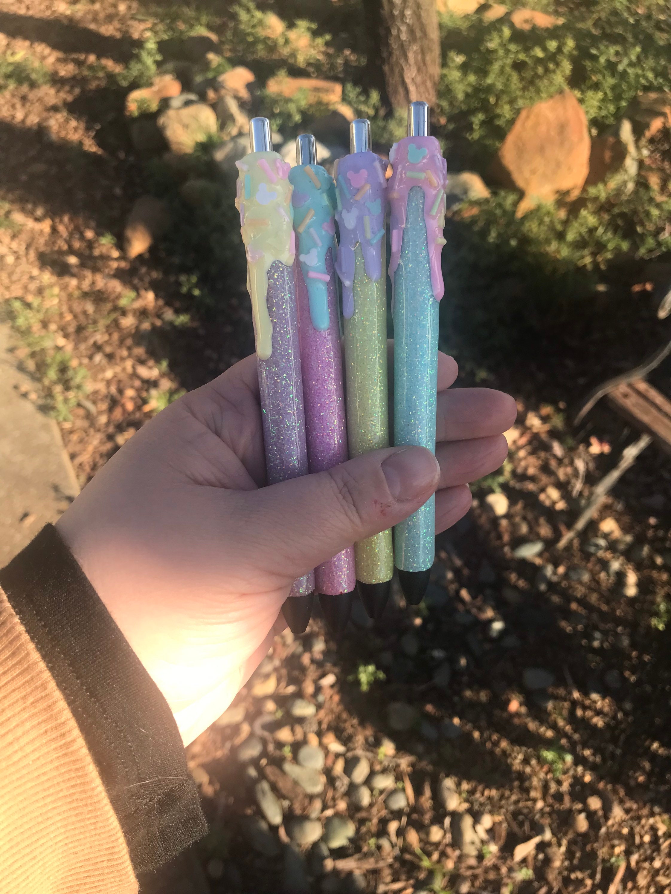 Pastel Glitter Drip Mouse Sprinkle Pens - Etsy