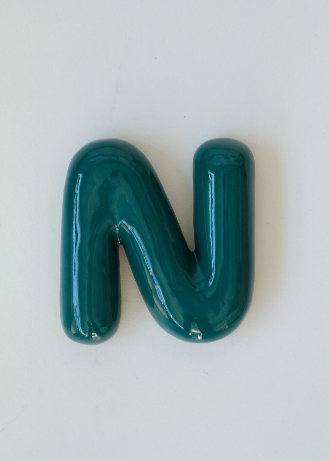 Large Decorative Wall Mounted Porcelain Letter - Letter N / Large ...