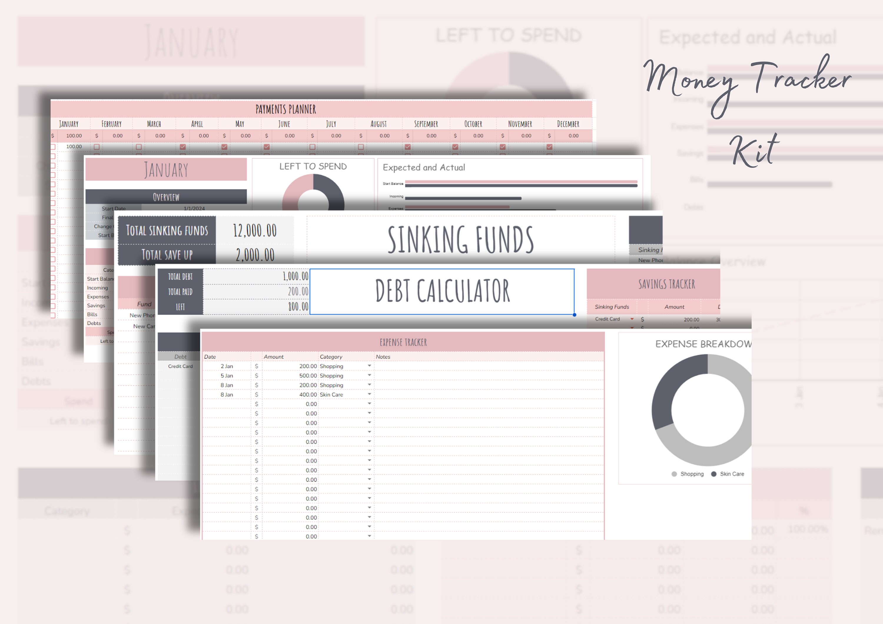 Budget Planner for Google Sheets, Monthly Budget Spreadsheet, Paycheck ...