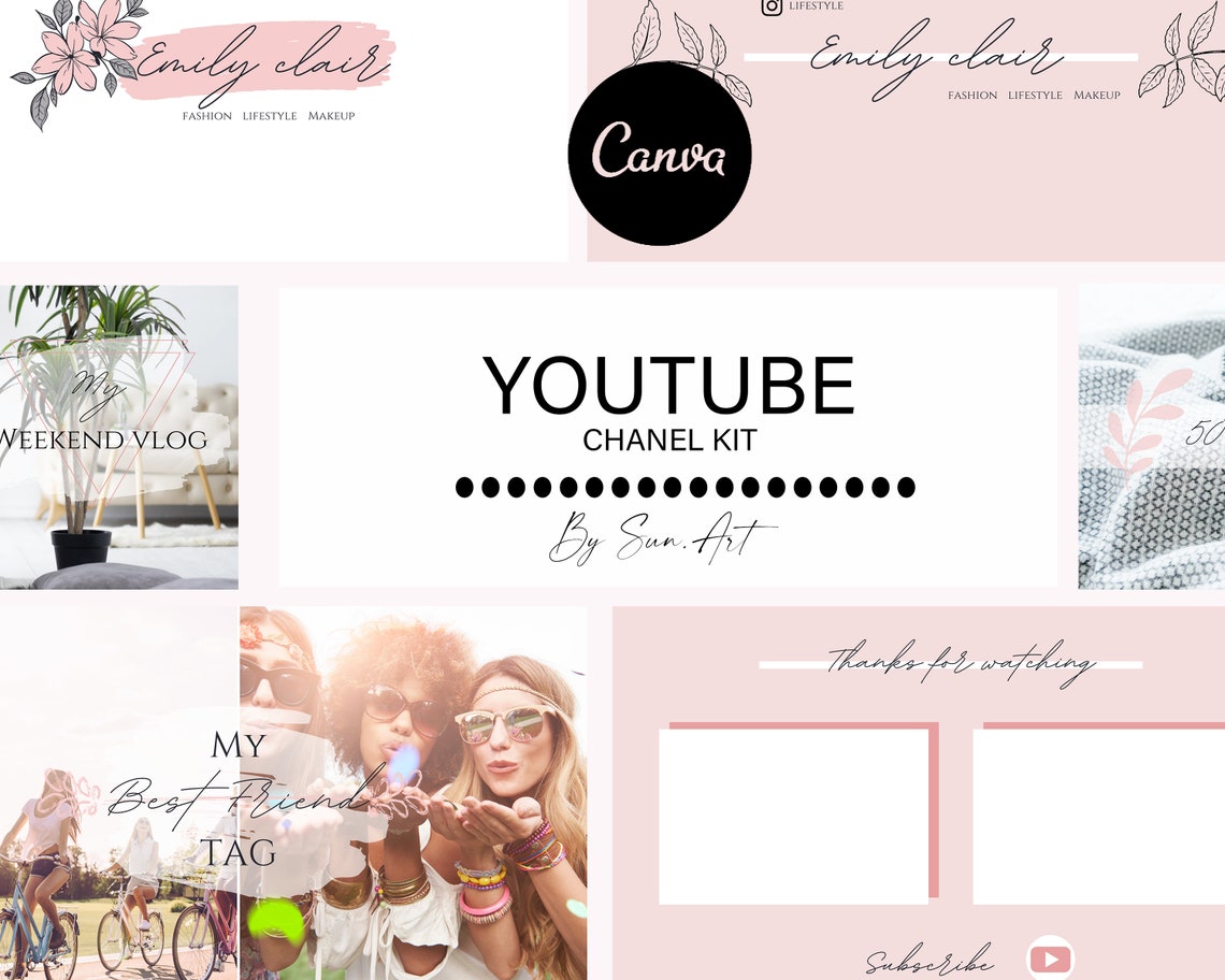 Template YouTube Channel Editable Canva Template Canva | Etsy