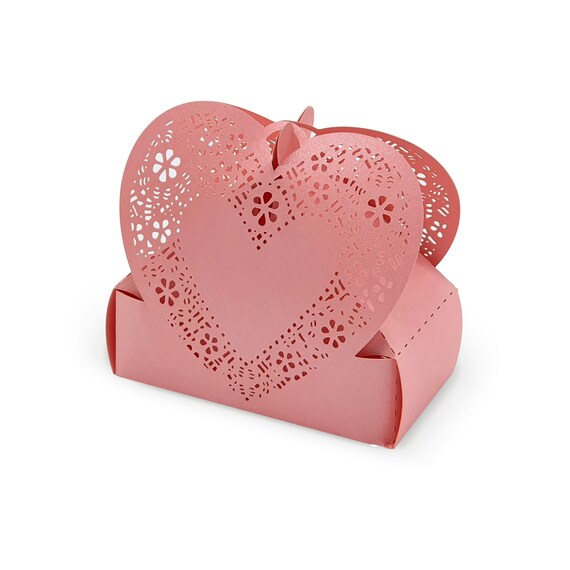 WEDDING SWEET BOX Heart Sweet Box Pink Favors Box Multi | Etsy