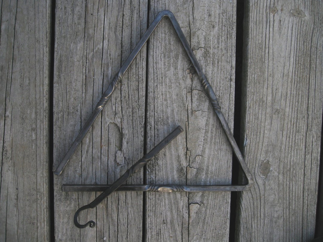 Hand-forged Dinner Bell Triangle - Etsy