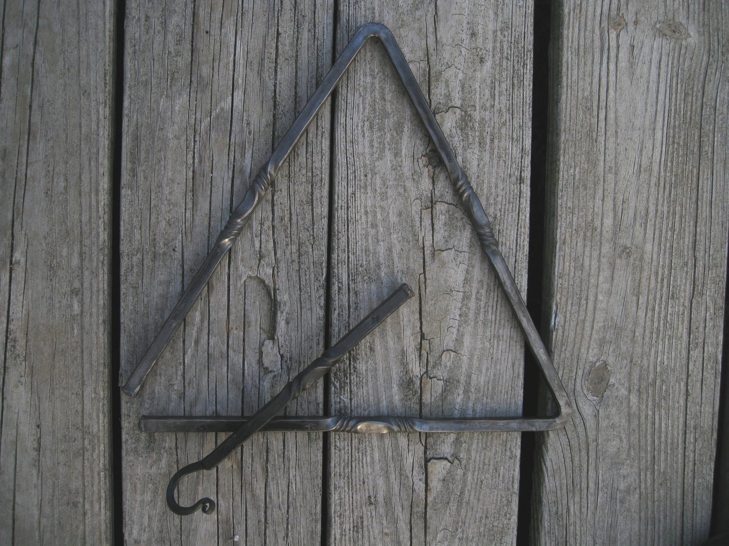 Hand-forged Dinner Bell Triangle - Etsy