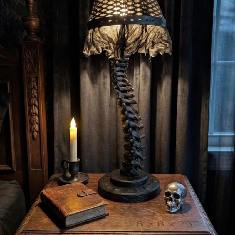 Gothic Skeleton Desk Lamp - Etsy