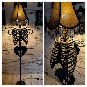 Gothic Skeleton Floor Lamp - Life-size-anatomically Accurate With ...