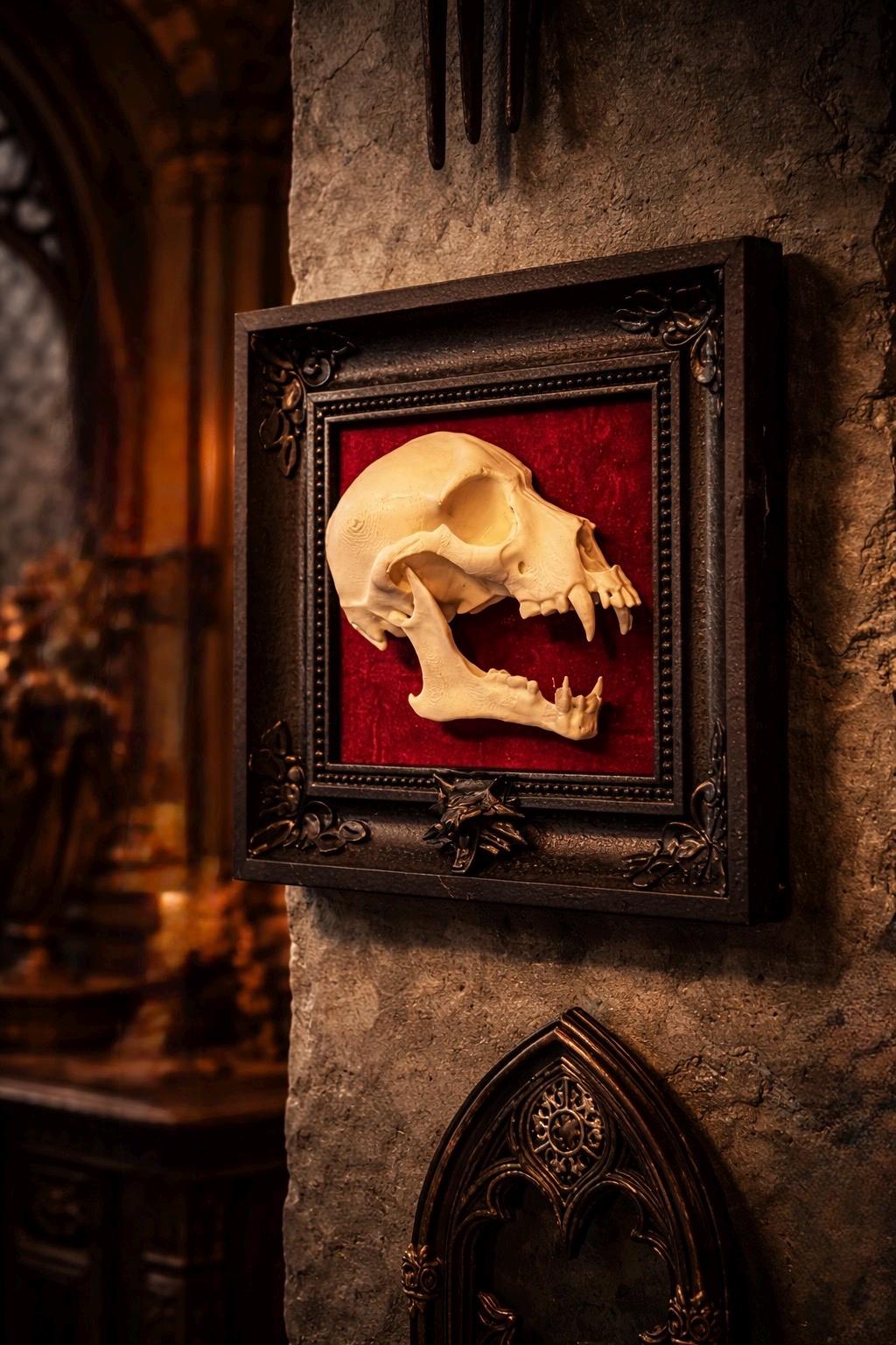 Anatomically Correct Werewolf Skull in Gothic Frame - Horror Collector ...