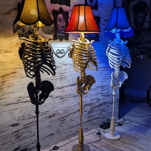 Gothic Skeleton Floor Lamp - Life-size-anatomically Accurate With ...