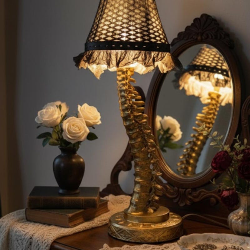 Gothic Bone Lamp - Etsy