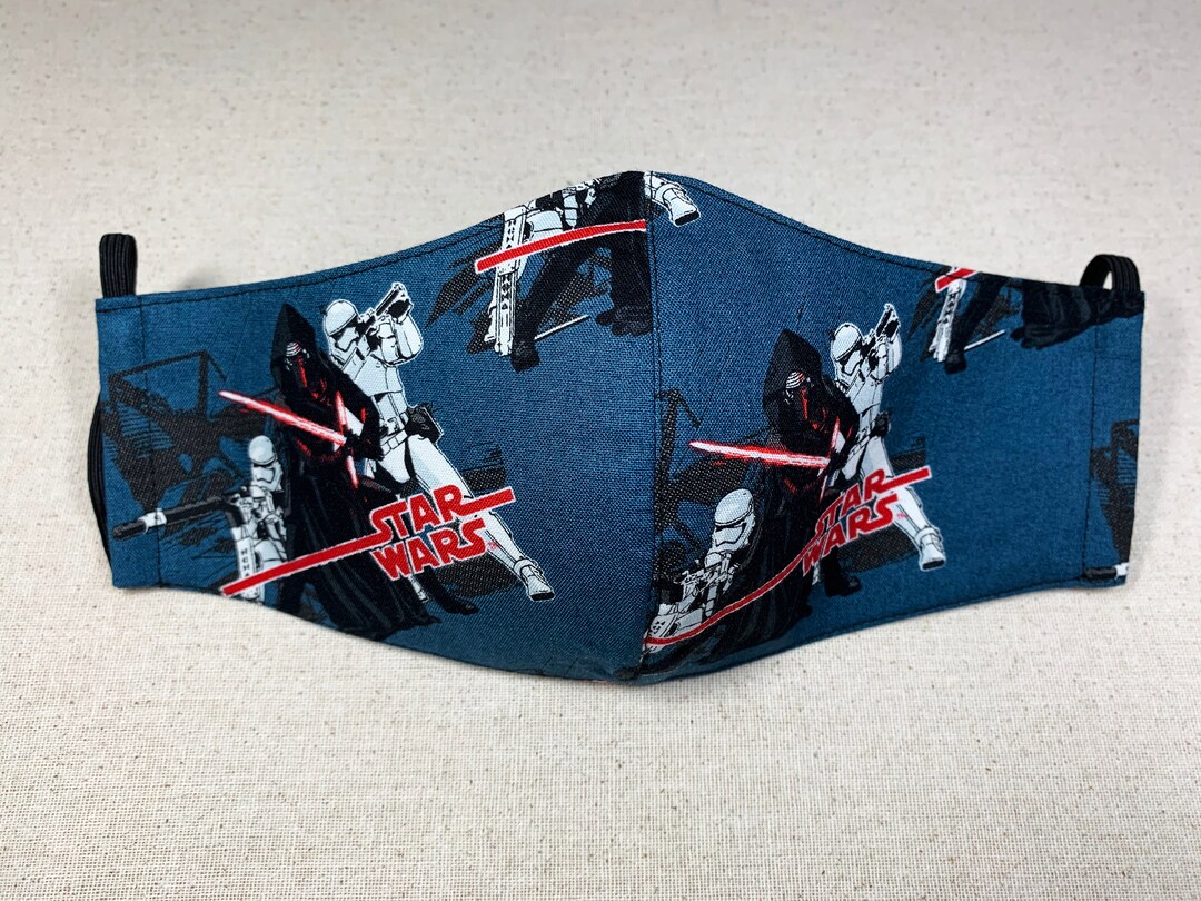 Star Wars Face Mask, Made in USA Face Mask, Black Dark Blue Mens Womens ...