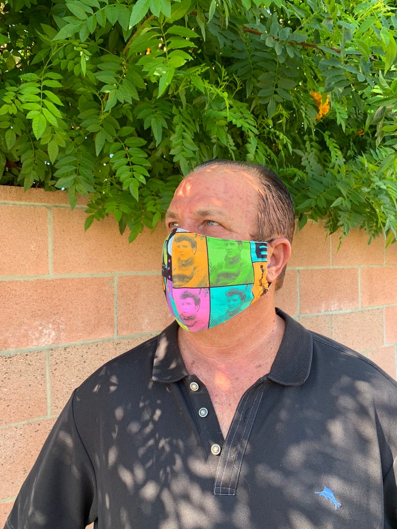 Elvis Presley Face Mask Made in USA Face Mask Elvis Face | Etsy