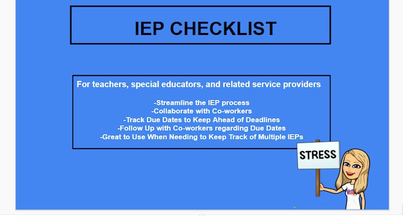 IEP Google Slides/powerpoint Template-includes an IEP Checklist! - Etsy