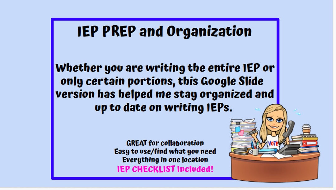 IEP Google Slides/powerpoint Template-includes an IEP Checklist! - Etsy