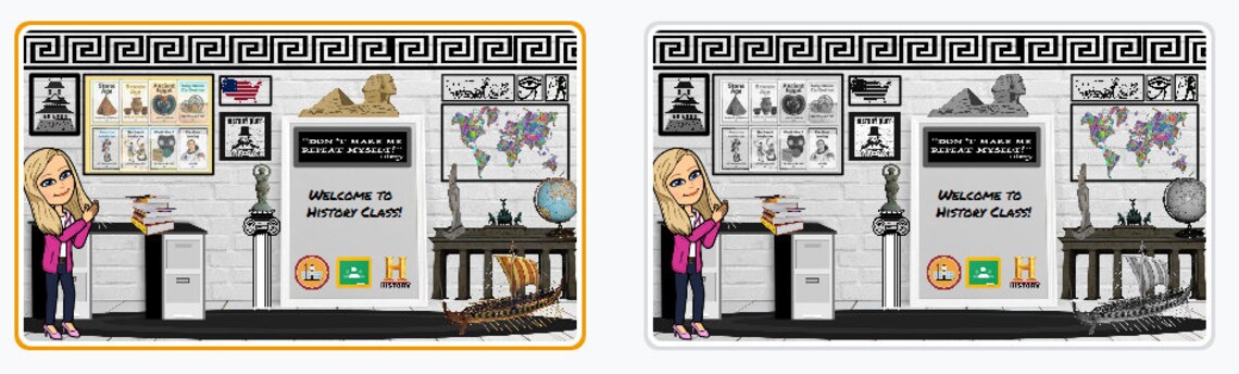 Bitmoji Virtual Classroom-history/social Studies - Etsy