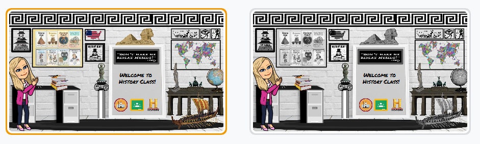 Bitmoji Virtual Classroom-history/social Studies - Etsy