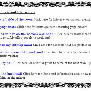 Bitmoji Virtual Classroom- Gym Theme (ALL LINKS INCLUDED!!) - Etsy