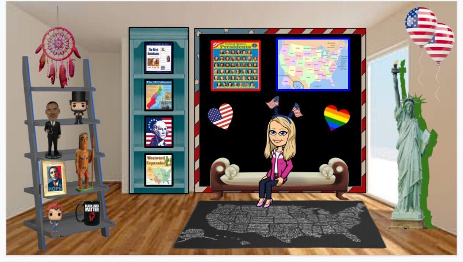 Bitmoji Virtual U.S. History Classroom-10 Links Included! - Etsy