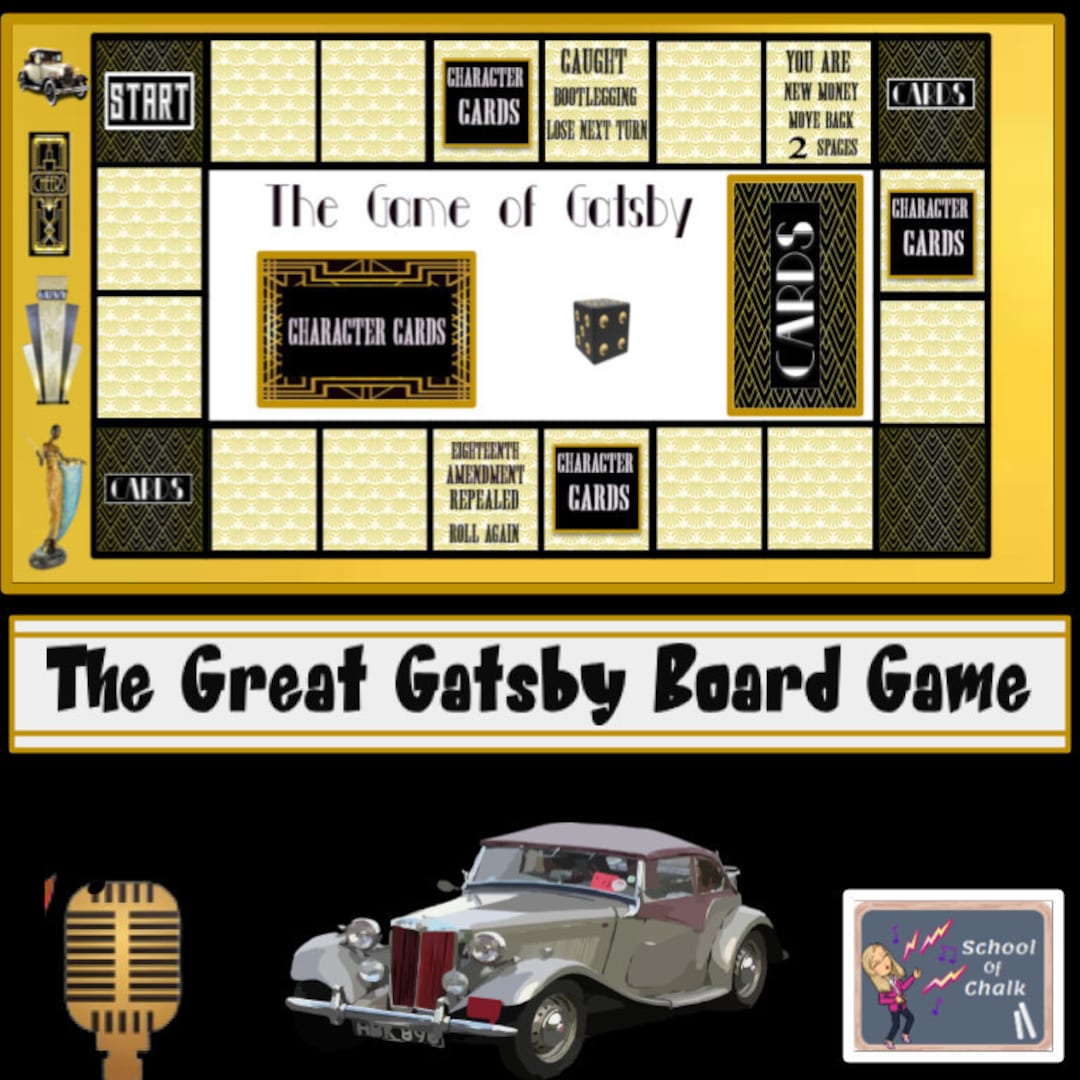 The Great Gatsby Board Game-no Prep, Fun, Engaging, Interactive! - Etsy