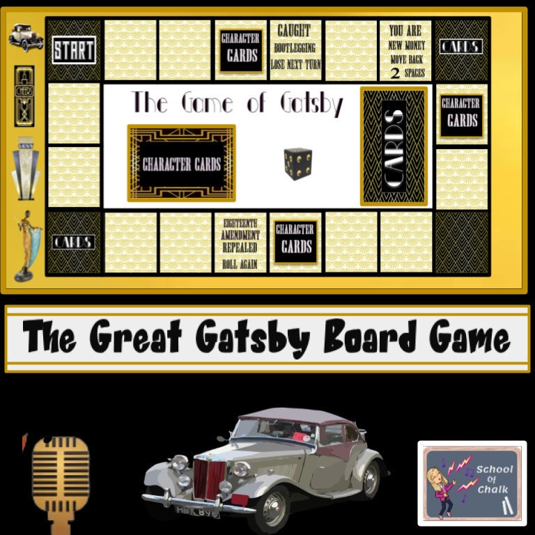 The Great Gatsby Board Game-no Prep, Fun, Engaging, Interactive! - Etsy