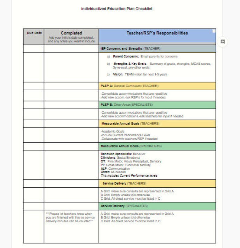 IEP Google Slides/powerpoint Template-includes an IEP Checklist! - Etsy
