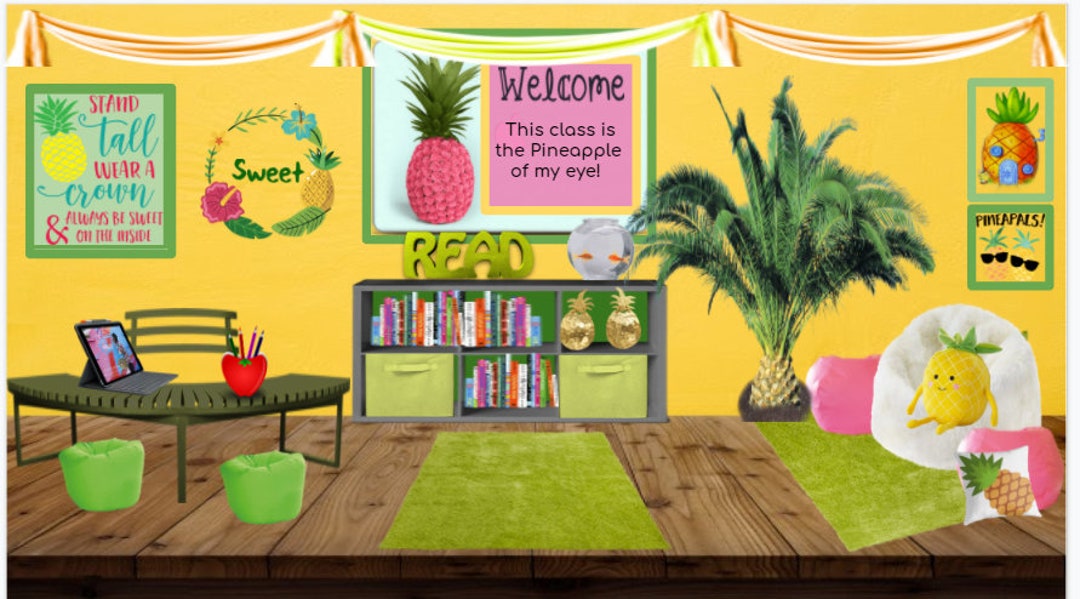 Bitmoji Virtual Classroom-pineapple Theme - Etsy