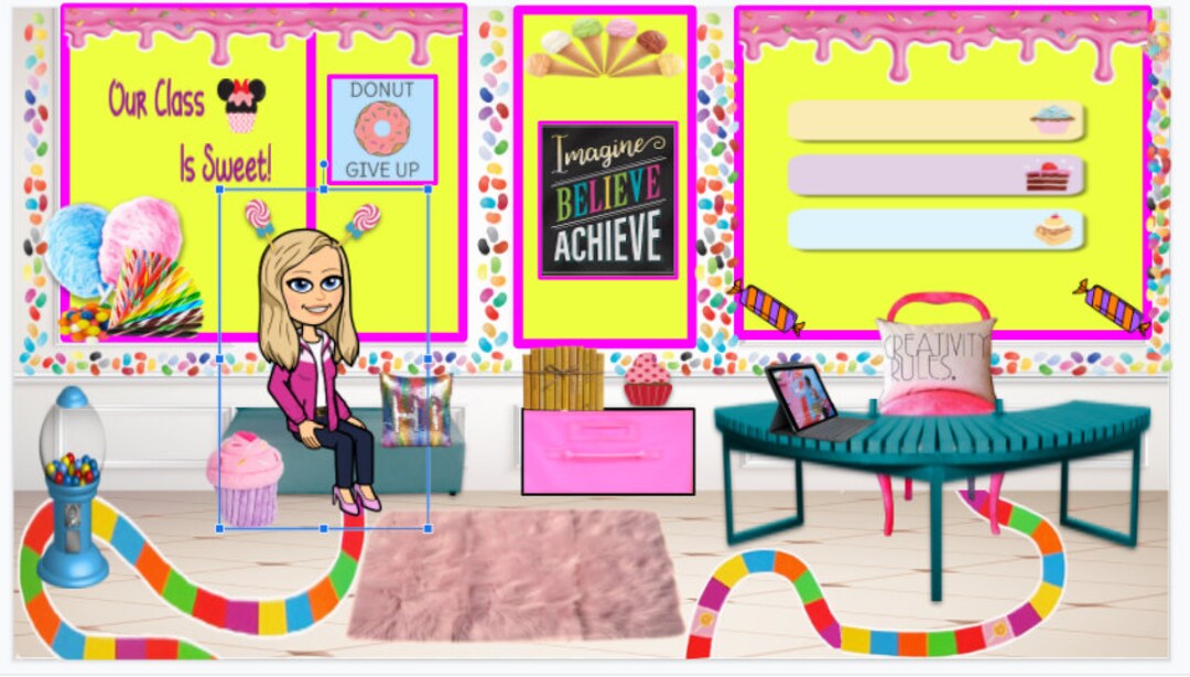 Bitmoji Virtual Classroom-candyland Theme - Etsy