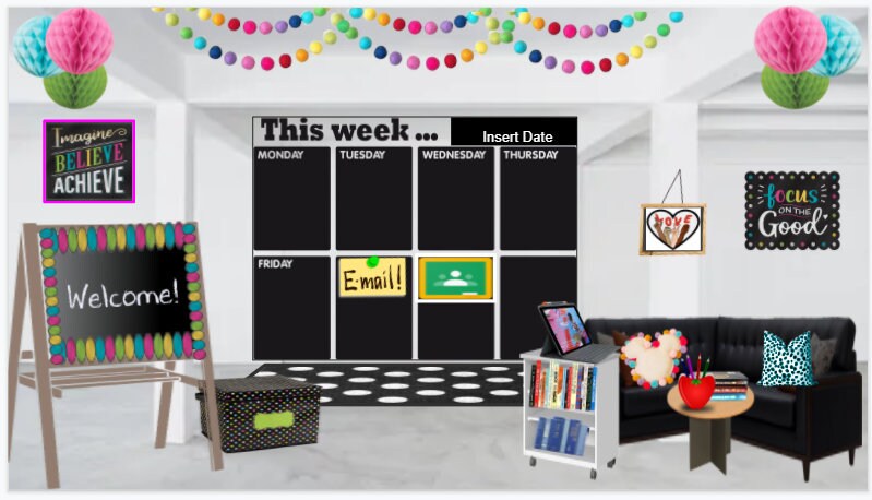 Bitmoji Virtual Classroom-chalkboard Theme - Etsy
