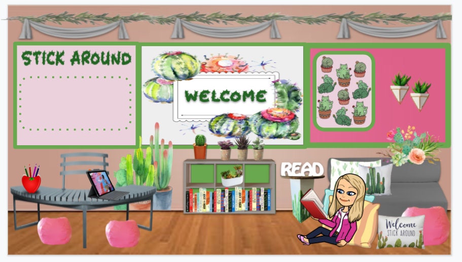 Bitmoji Virtual Classroom-cactus Theme - Etsy