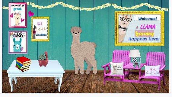 Bitmoji Virtual Classroom-llama Theme | Etsy