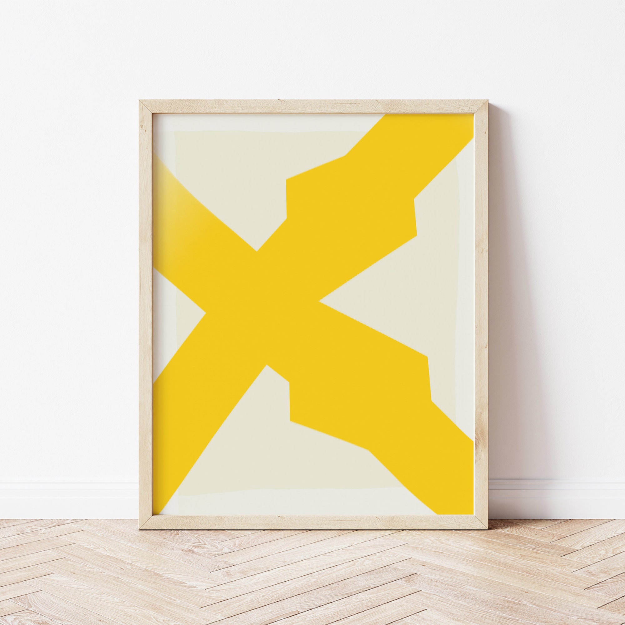Abstract Line Art | Yellow | Painted on Canvas | PRINTABLE | Download ...