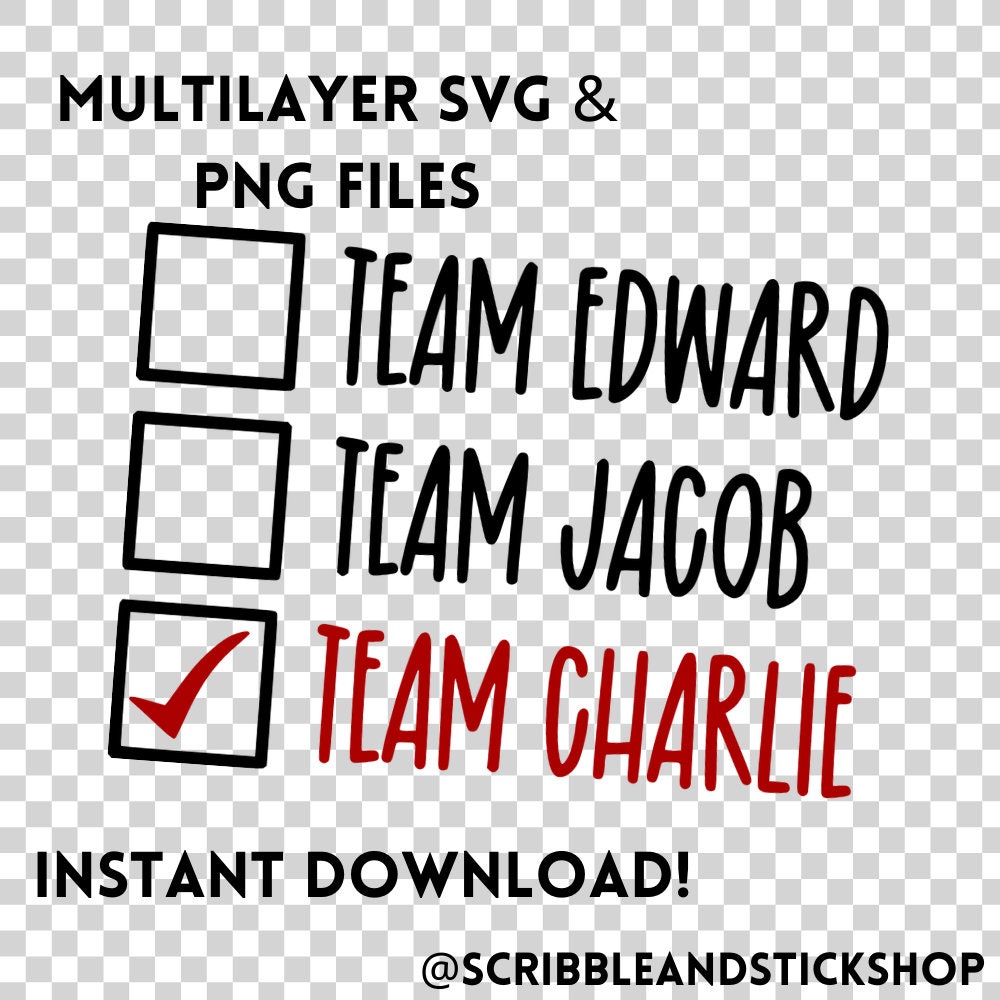Team Charlie Twilight DIGITAL DOWNLOAD SVG - Etsy