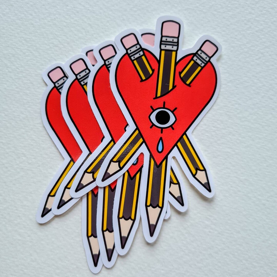 Three of Swords Vinyl Sticker - Etsy