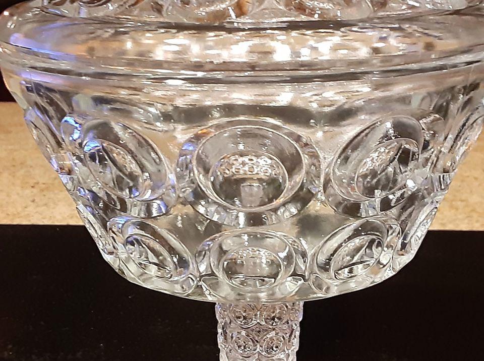 Vintage Smith Glass Thousand Eye Candy Dish W/lid - Etsy